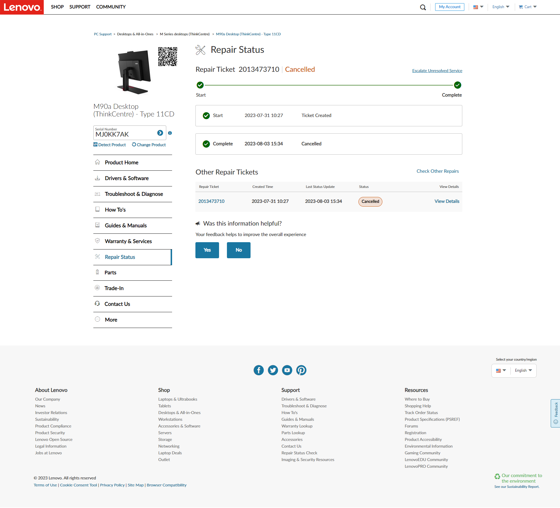 Lenovo RMA - PLS USA - IT, POS Hardware & Accessories